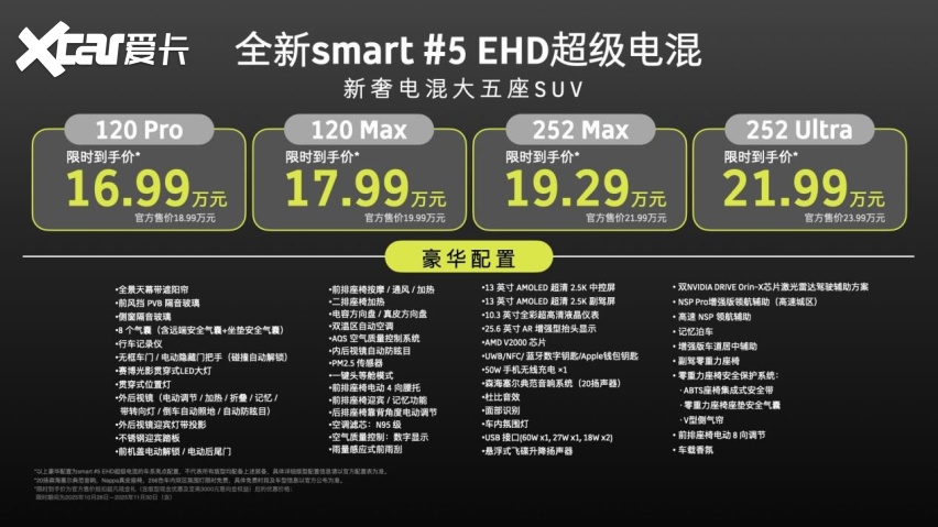 限时16.99万起 豪华电混SUV smart EHD超级电混上市-爱卡汽车爱咖号