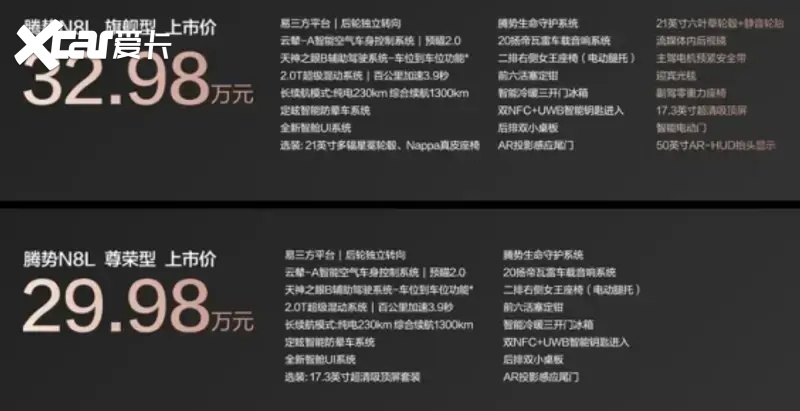 29.98万起售！大六座SUV腾势N8L正式上市-爱卡汽车爱咖号