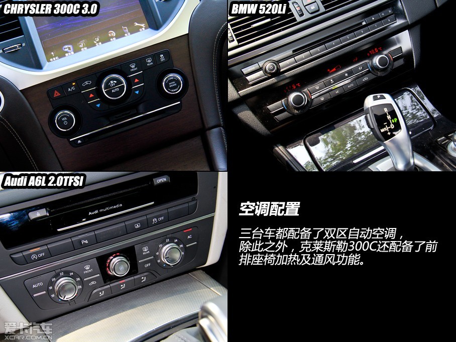 300C对比A6L、5系Li-爱卡汽车图片